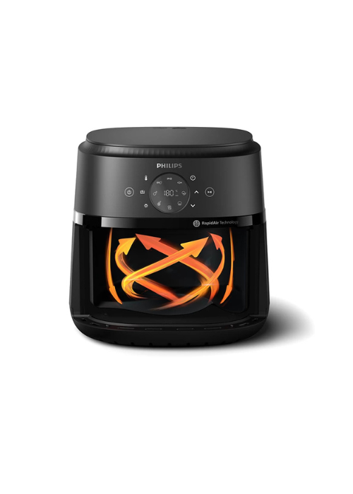 Philips Digital Air fryer 6.2L 1700W Black Rapid Air NA230/00 – Gadd Betak