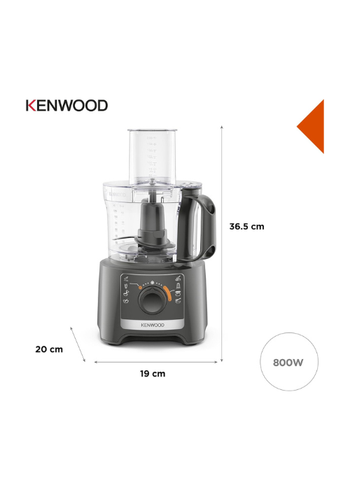 Kenwood Food Processor, 800W, 2.1 Liters, Gray, FDP31.020GY – Gadd Betak