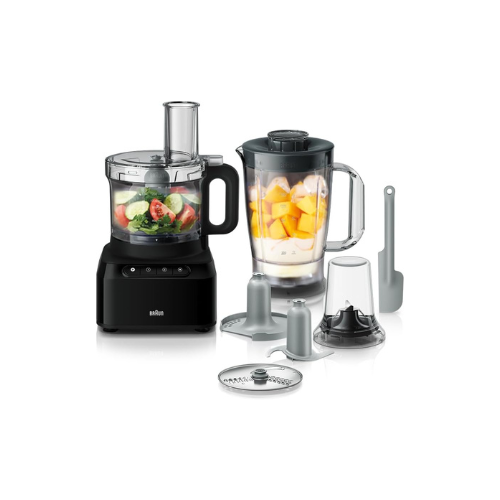 Braun Kitchen Machine, 800 Watt, Black – FP 3132 BK – Gadd Betak