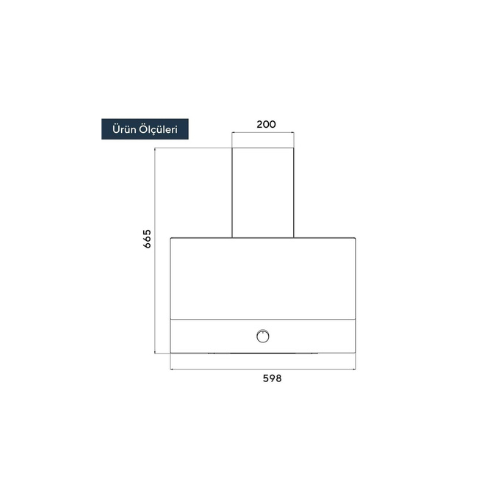 Kumtel Decorative Hood 60 cm Suction Power 650 m3/h DA6-830 - Gadd Betak