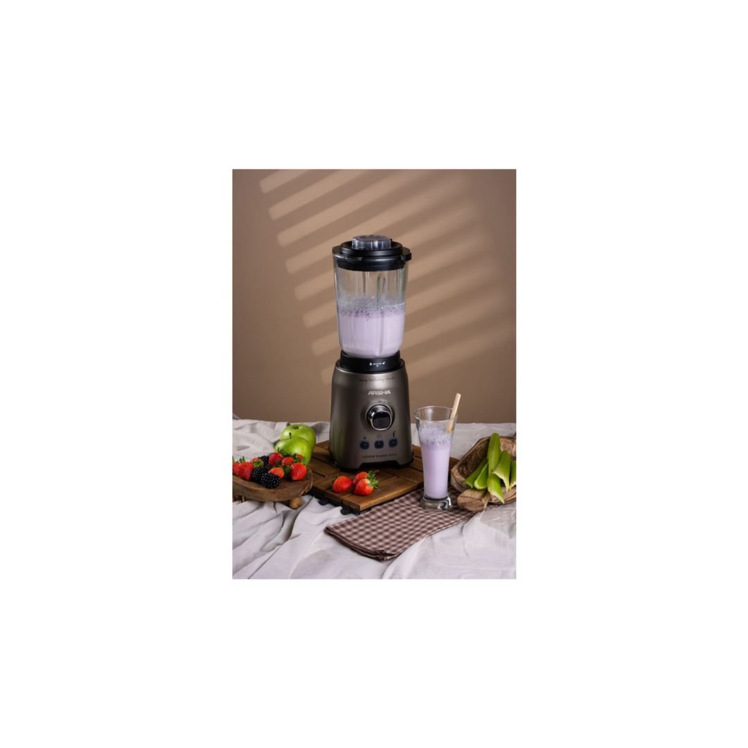 ARSHIA 2×1 Electric Blender 1.5L with Grinder 1200W 6 Blades Grey BL014 ...